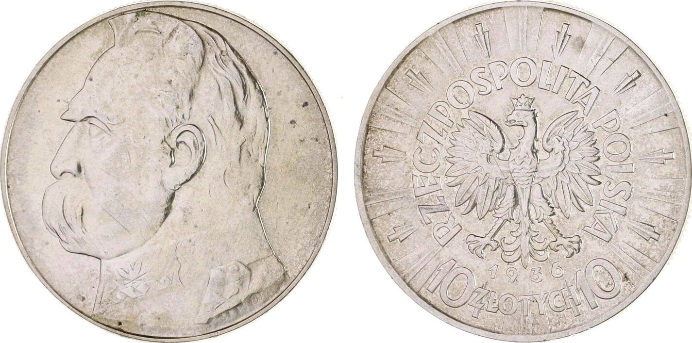 Polen 10 Zloty 1936 Republik 1918-1939 ss | MA-Shops