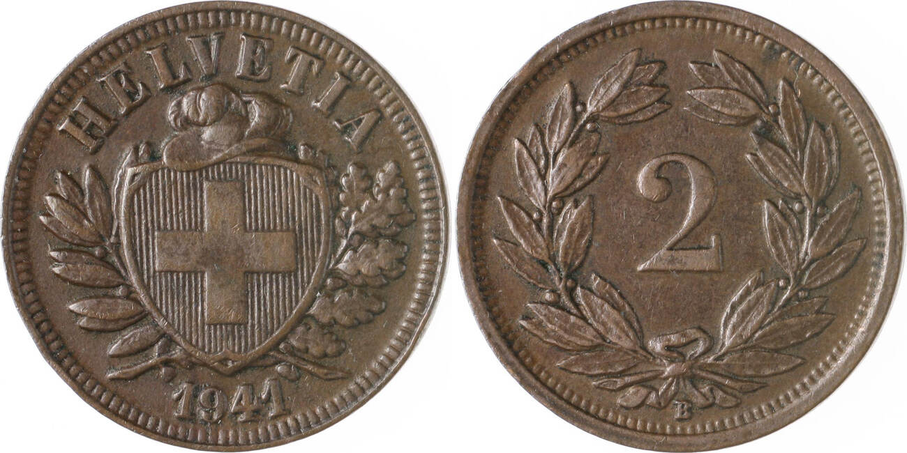 Schweiz 2 Rappen 1941 B ss | MA-Shops