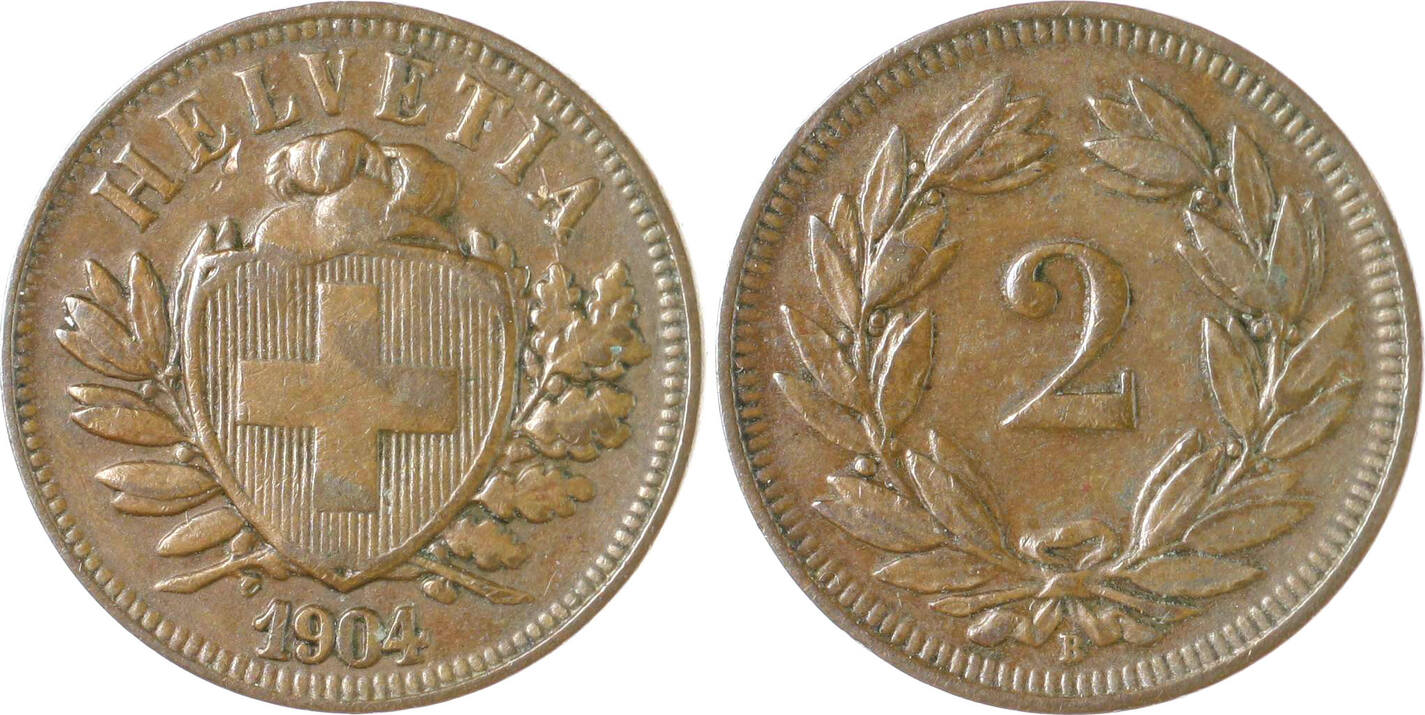 Schweiz 2 Rappen 1904 B ss | MA-Shops