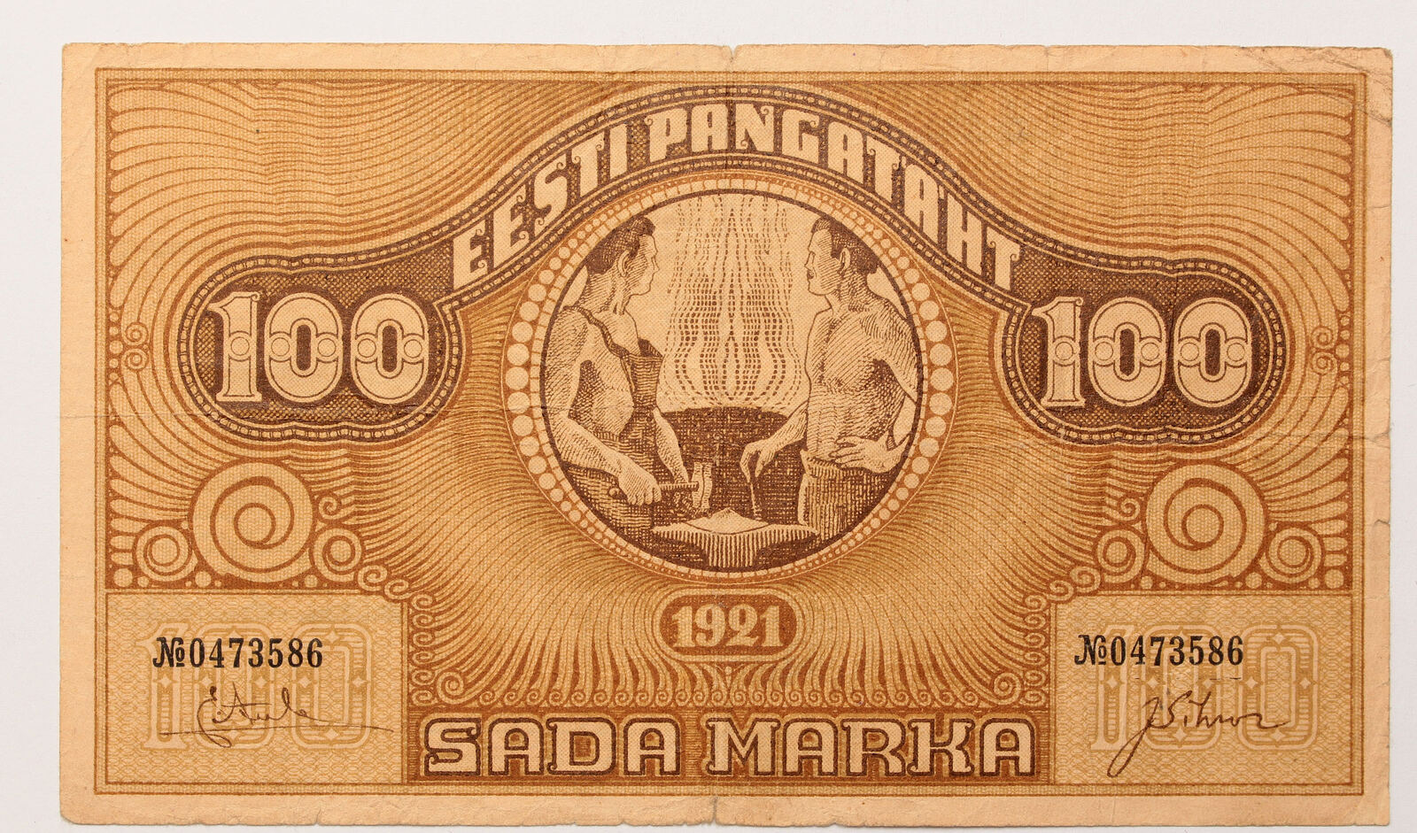 Estonia 100 marka 1921 VG | MA-Shops Estonia 100 marka 1921 VG | MA-Shops