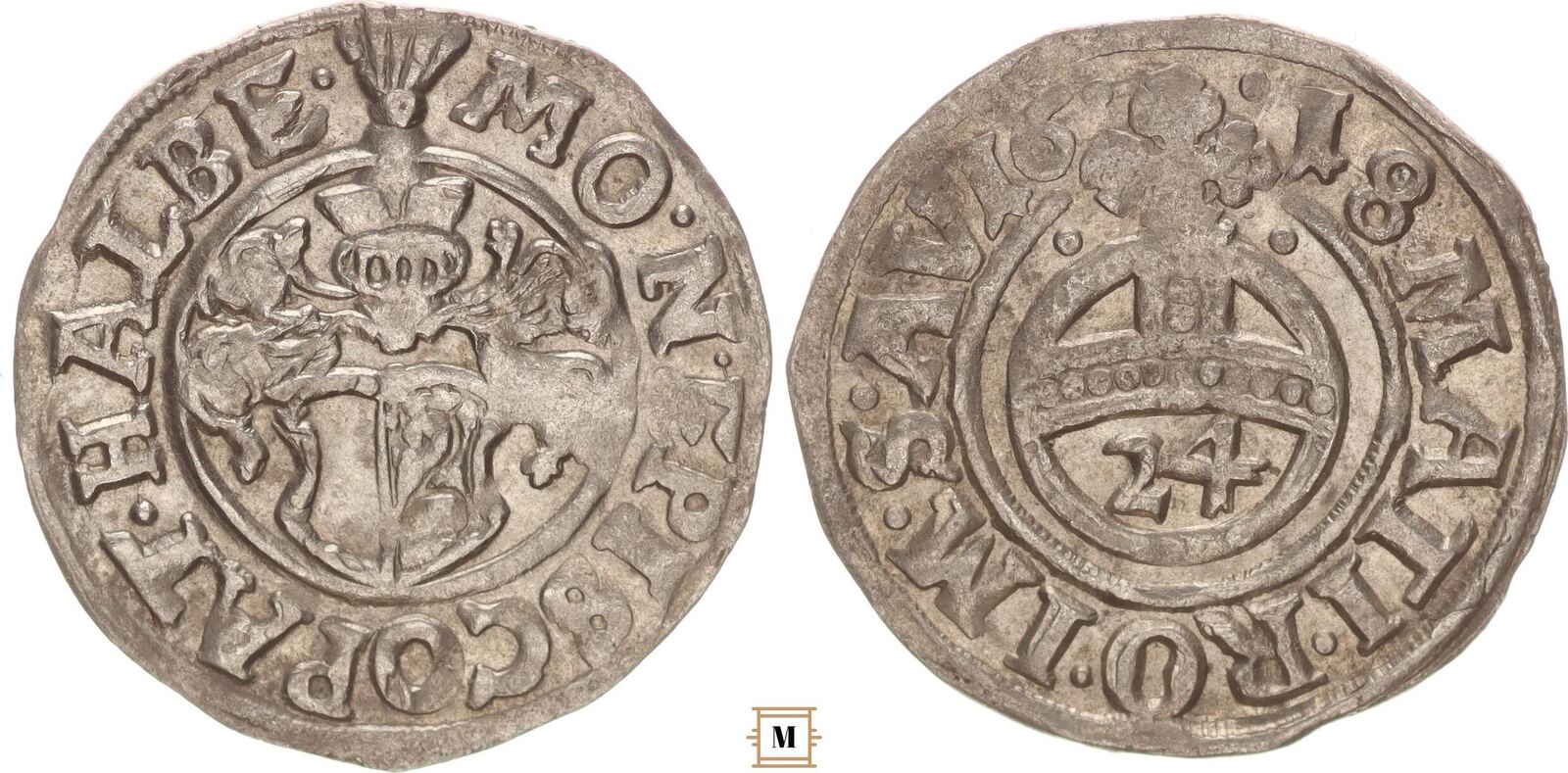 Germany 1/24 taler 1618 Halberstadt, Domkapitel vzgl- | MA-Shops