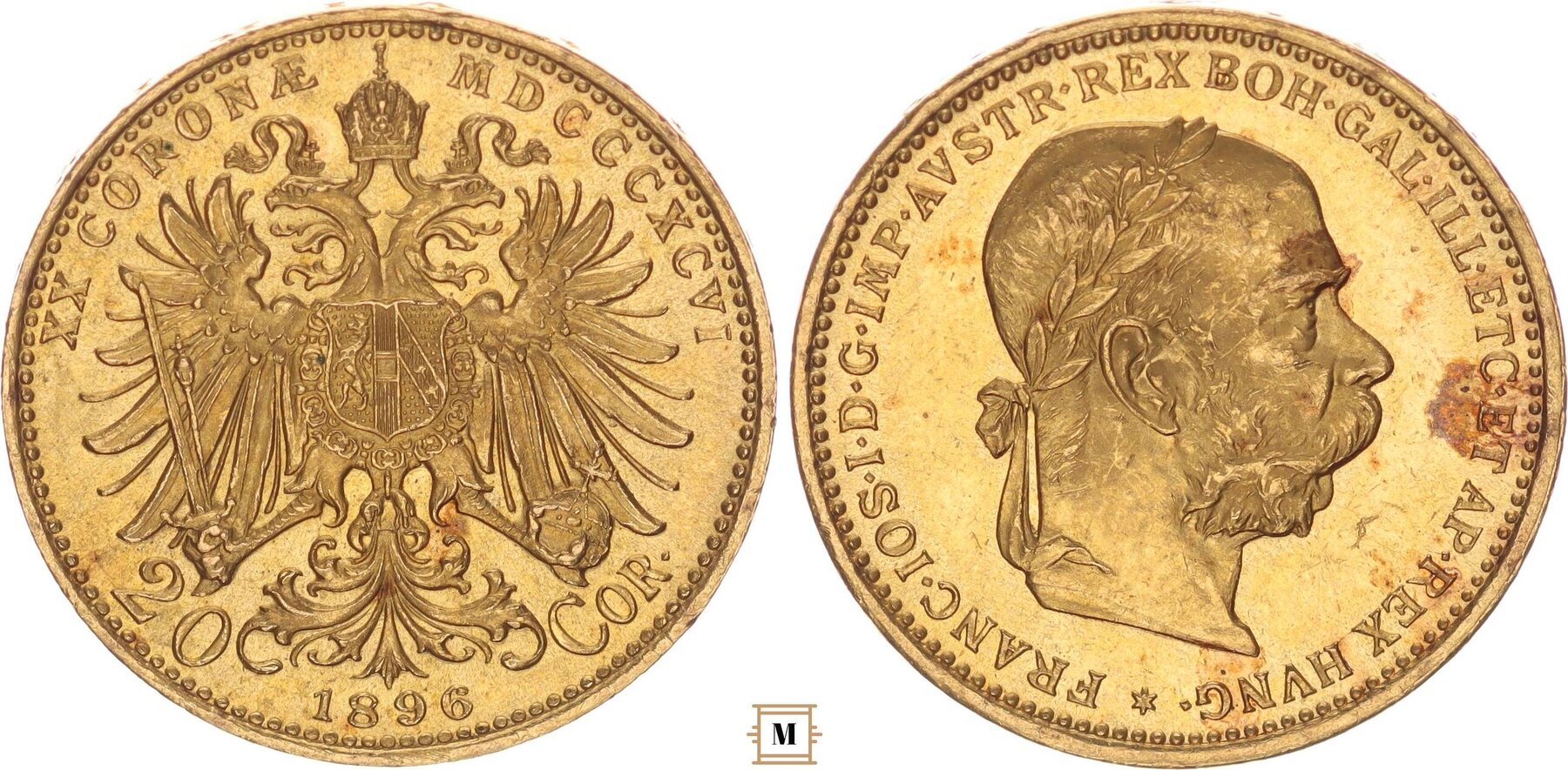 Austria 20 kronen 1896 Franz Joseph AU | MA-Shops