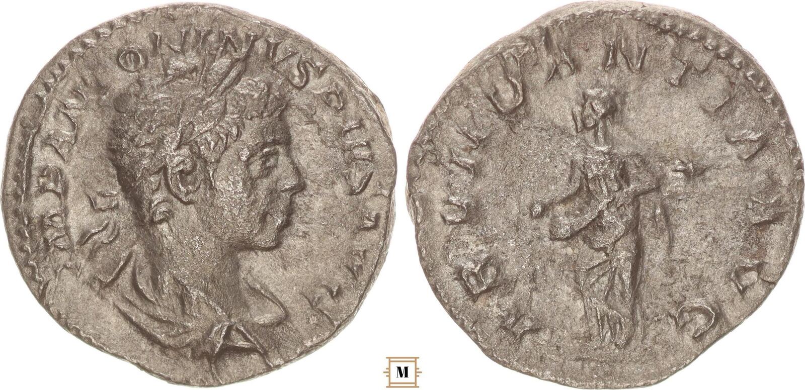 Roman Empire Antoninianus 218-222 Elagabalus, ABVNDANTIA AVG ...
