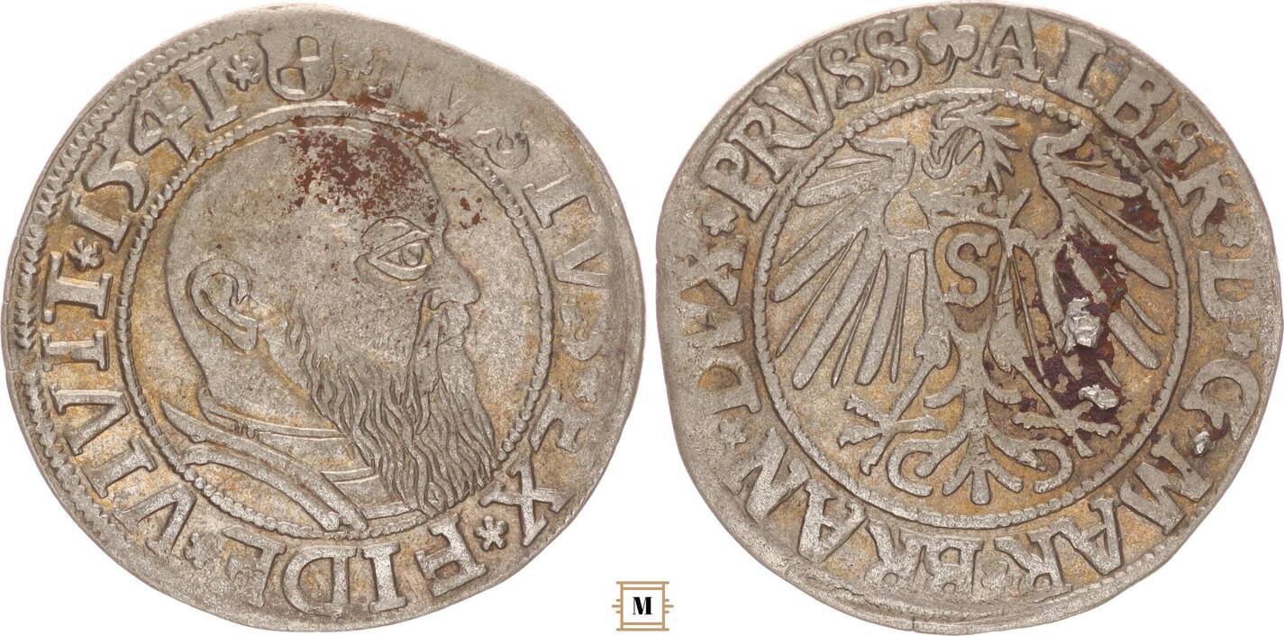 Germany-Preussen Herzogtum groschen 1541 Albrecht von Brandenburg ...