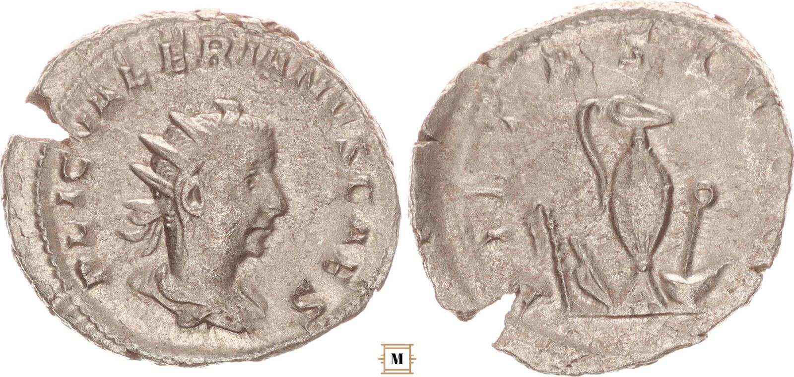 Roman Empire Antoninianus 256-258 Valerian II. as Caesar, PIETAS AVGG ...