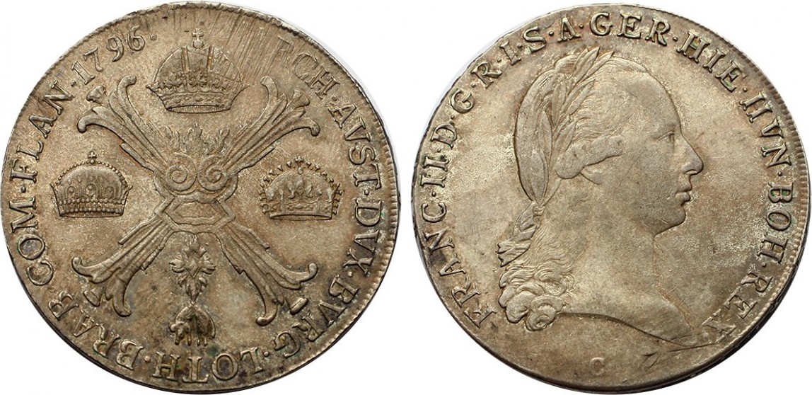 Austria Kronenthaler 1796 Franz II. C-Prague aXF | MA-Shops