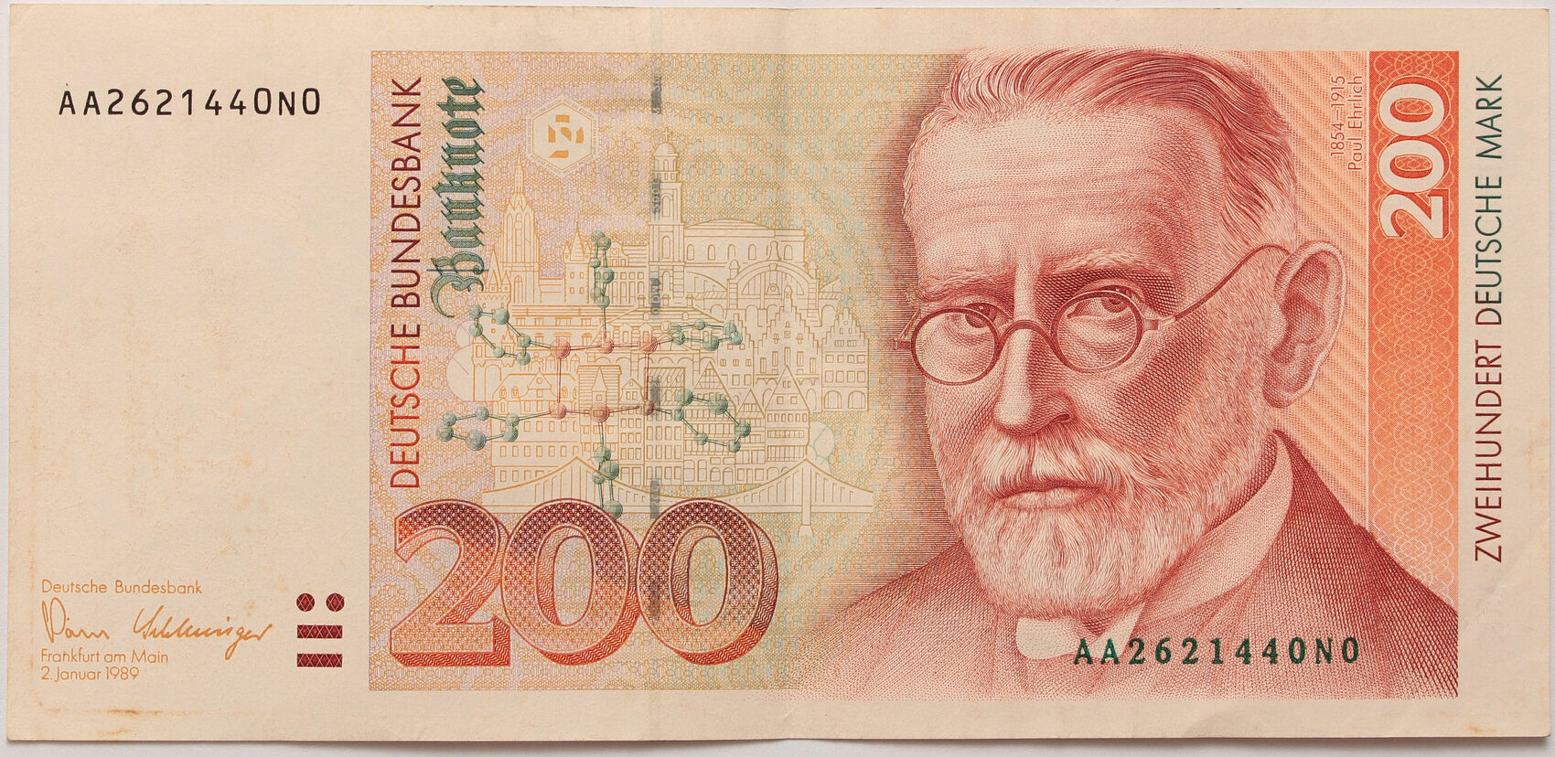 Germany 200 mark 1989 Deutsche Bundesbank VF | MA-Shops