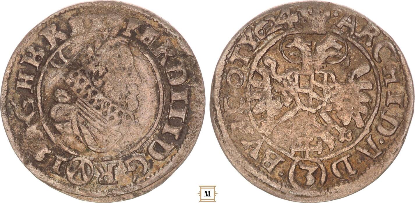 RDR 3 kreuzer 1624 Ferdinand II., Wien | MA-Shops