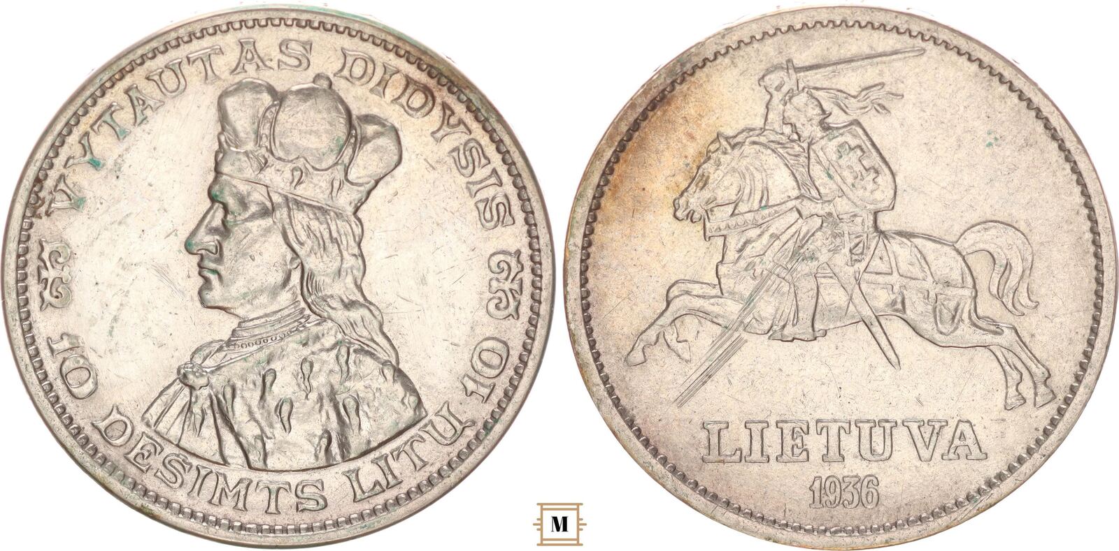 Lithuania 10 litu 1936 Vytautas | MA-Shops