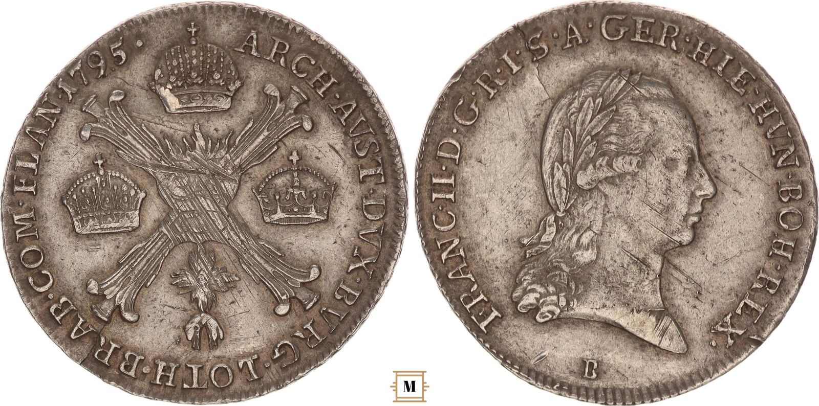 RDR 1/4 kronentaler 1765 B Franz II. XF- justiert | MA-Shops