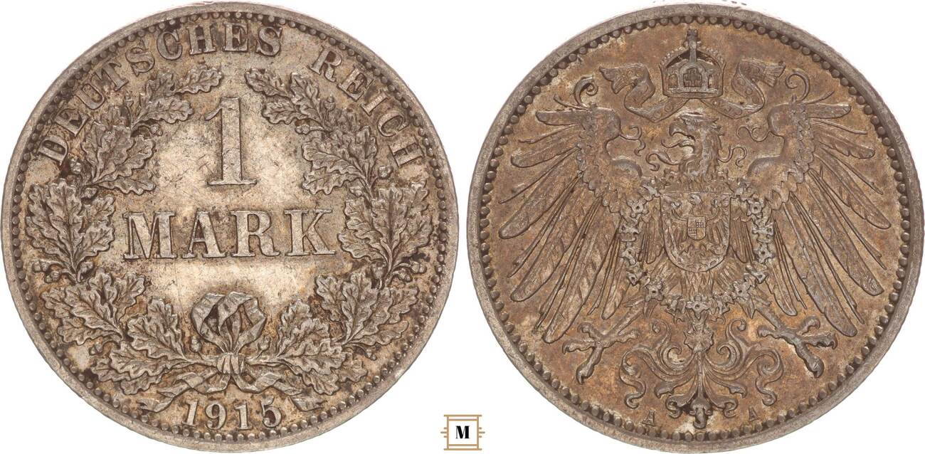 Germany 1 mark 1915 A VF+ | MA-Shops