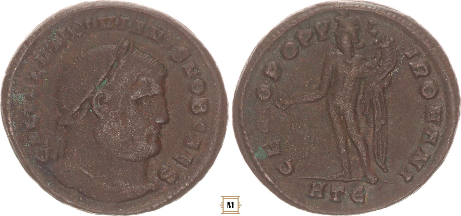 Roman Empire follis 293-305 Galerius Maximianus as Caesar, Genius ...