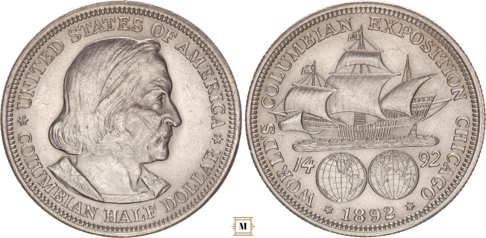 USA half dollar 1893 Columbian Exposition XF | MA-Shops
