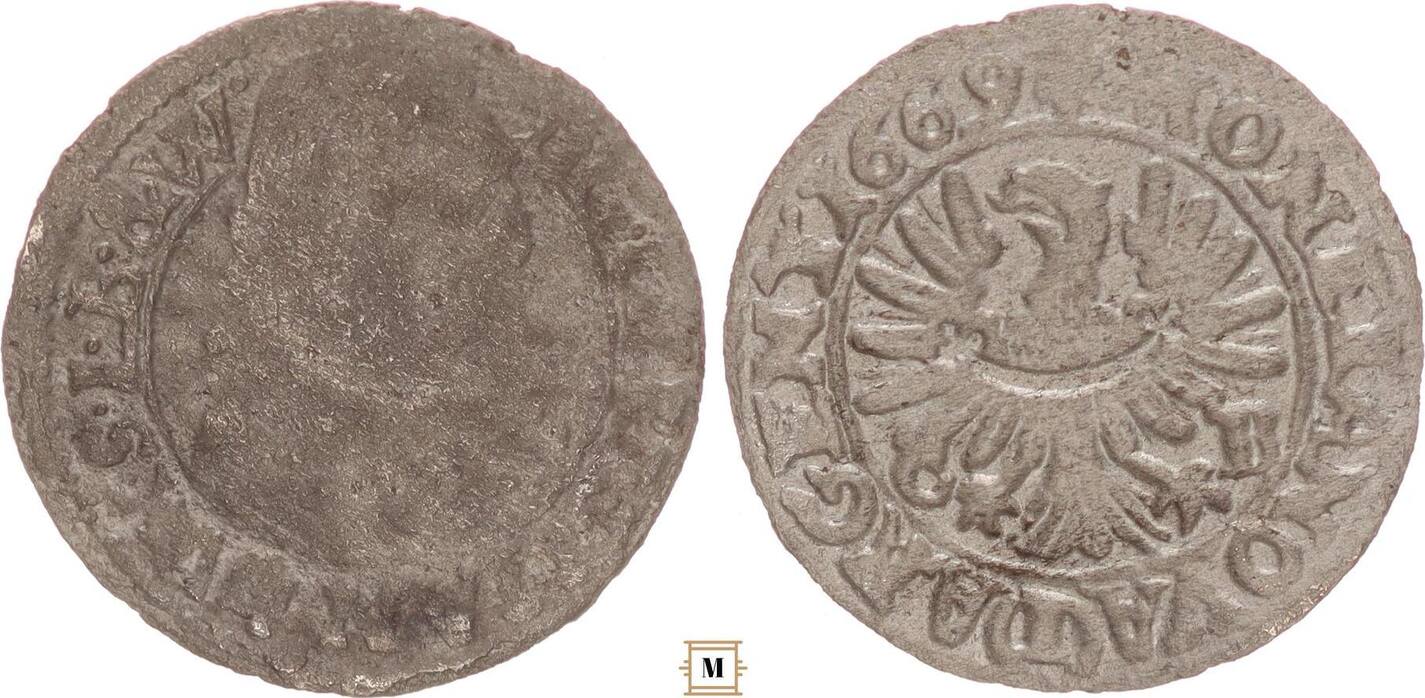Germany-Schlesien-Liegnitz-Brieg 1 kreuzer 1669 Christian | MA-Shops