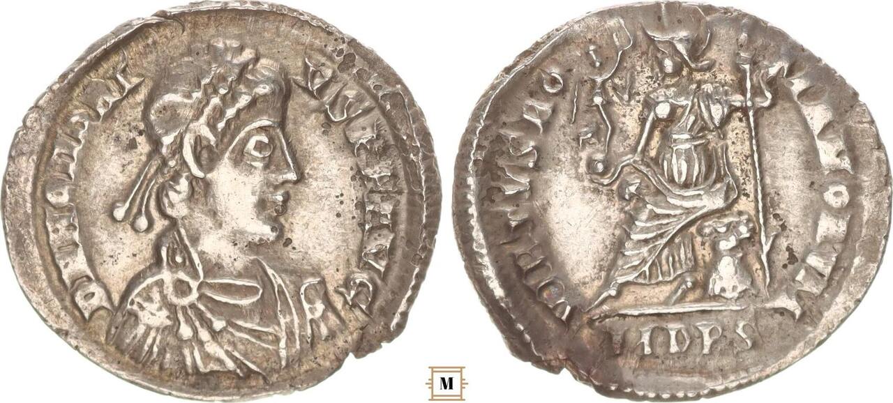 Roman Empire AR siliqua 393-423 Honorius, Mediolanum, VIRTVS ROMANORVM ...