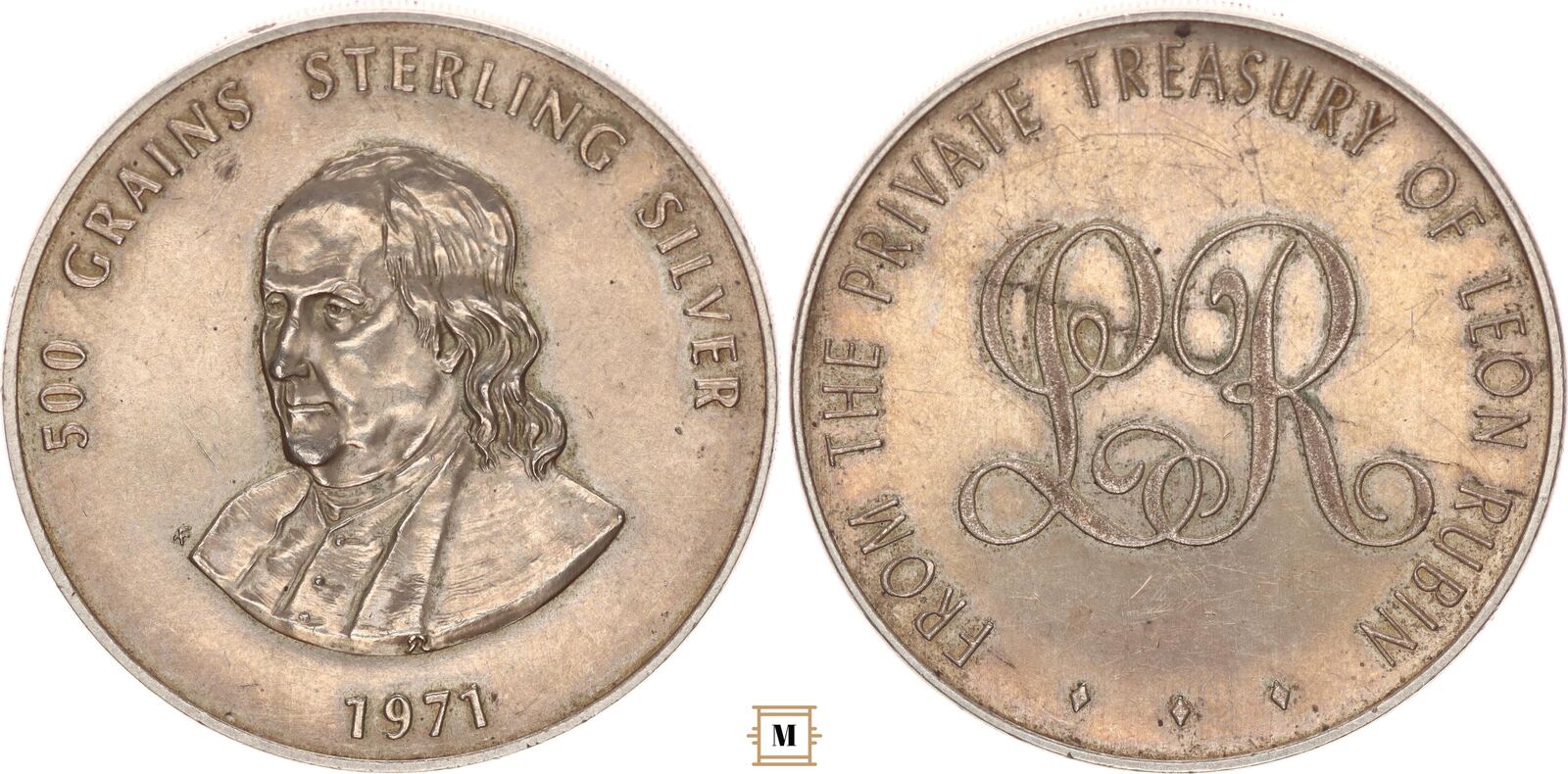 USA 500 schilling 1971 Leon Ruby Treasury, Franklin mint | MA-Shops