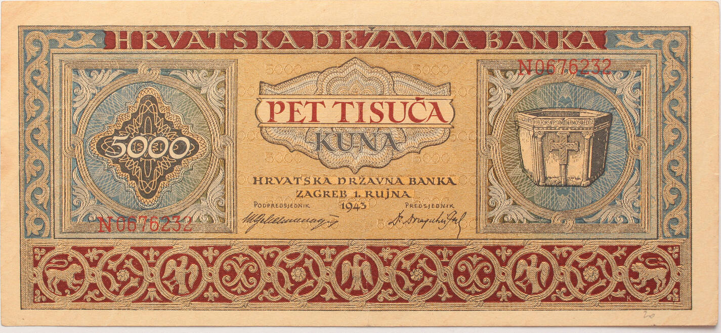 Croatia 5000 kuna 1943 XF | MA-Shops