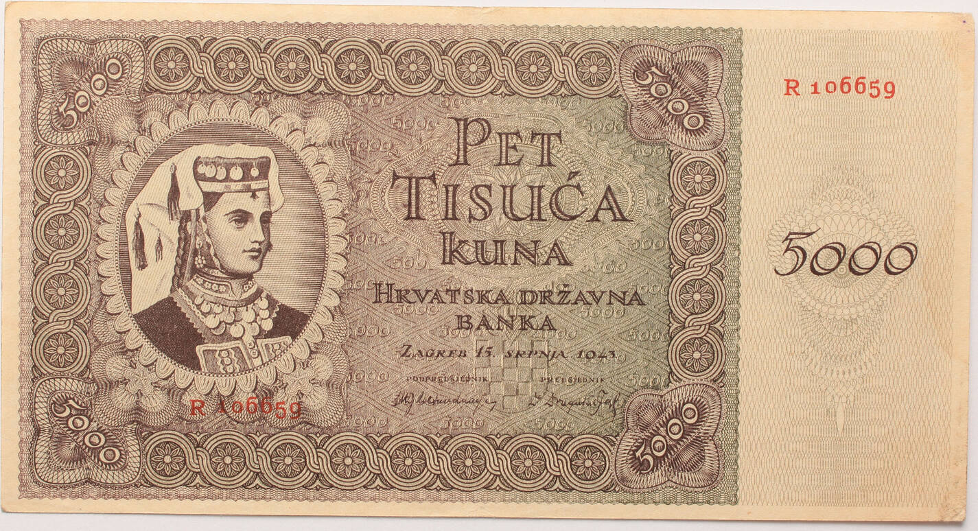 Croatia 5000 kuna 1943 XF | MA-Shops