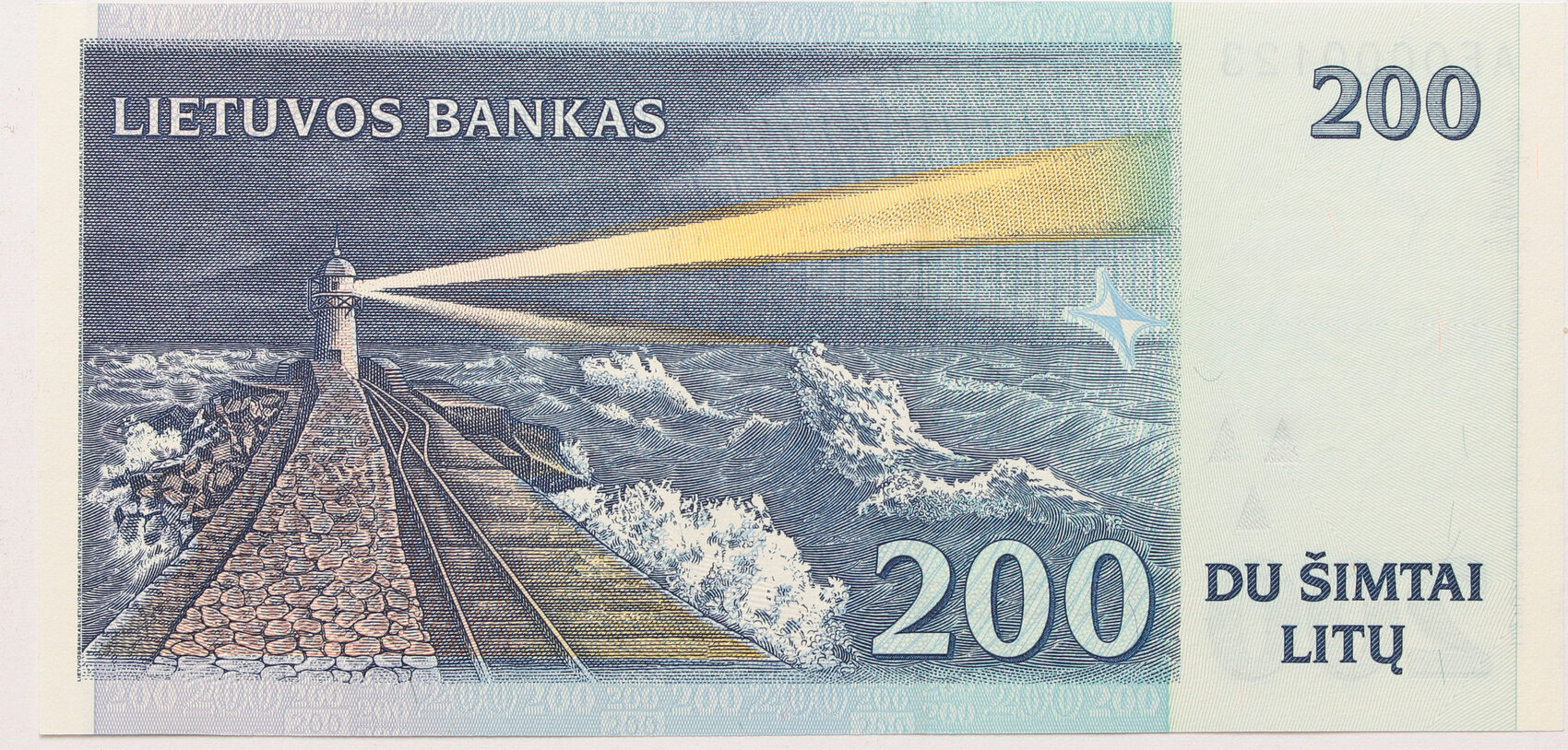 Lithuania 200 litu 1997 low serial number UNC | MA-Shops