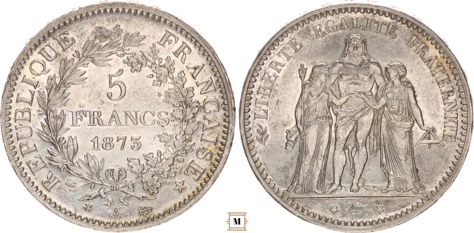 France 5 francs 1875 A XF | MA-Shops