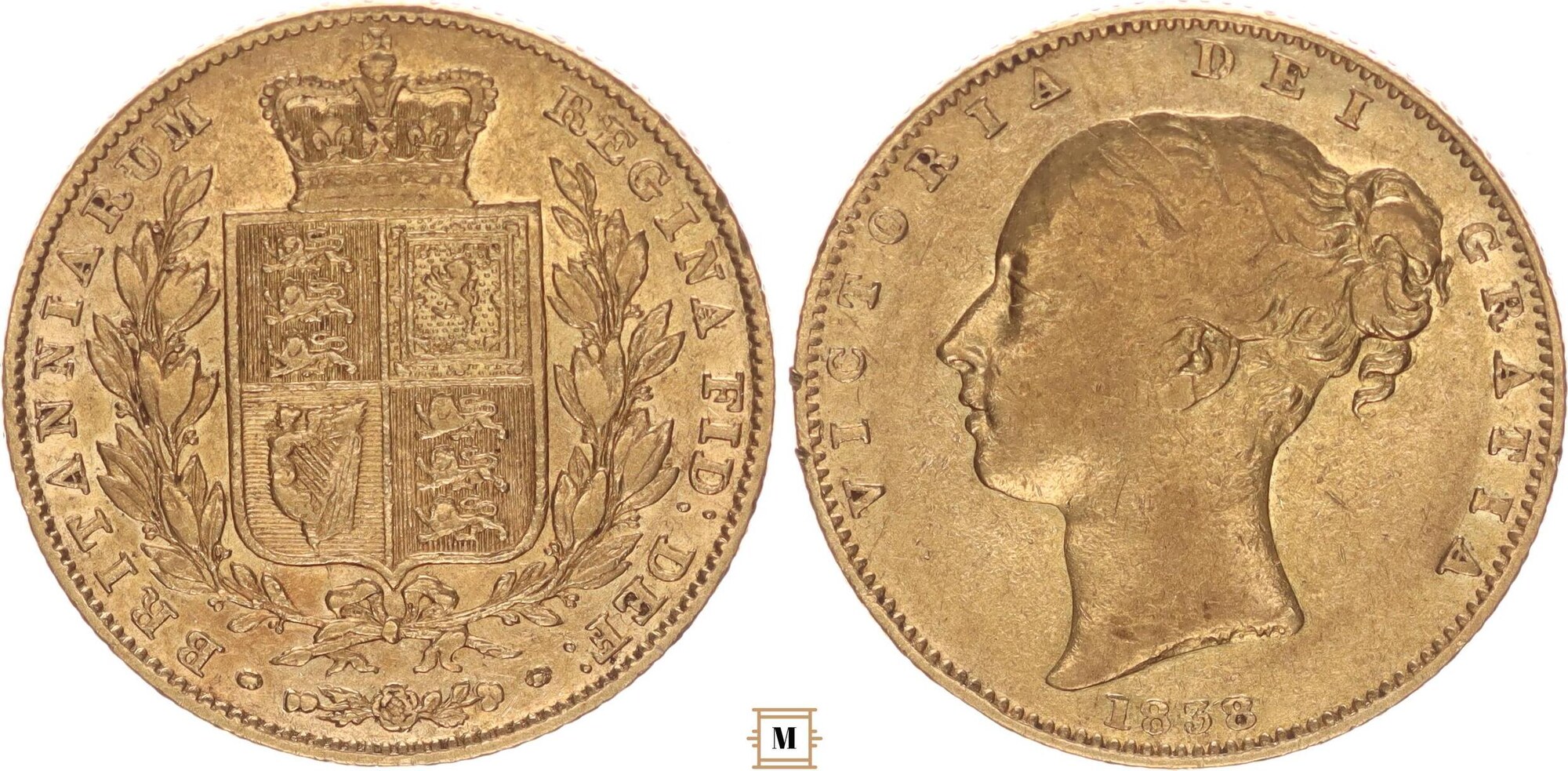 UK/Great Britain/ sovereign 1838 Victoria, Rare! F+ | MA-Shops