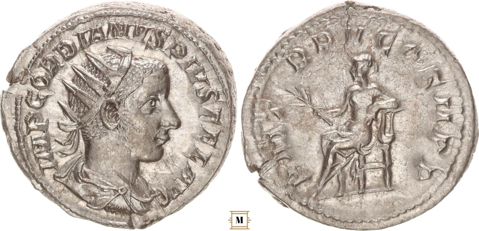 Roman Empire Antoninianus 238-244 Gordian III., PM TR P V COS II PP ...