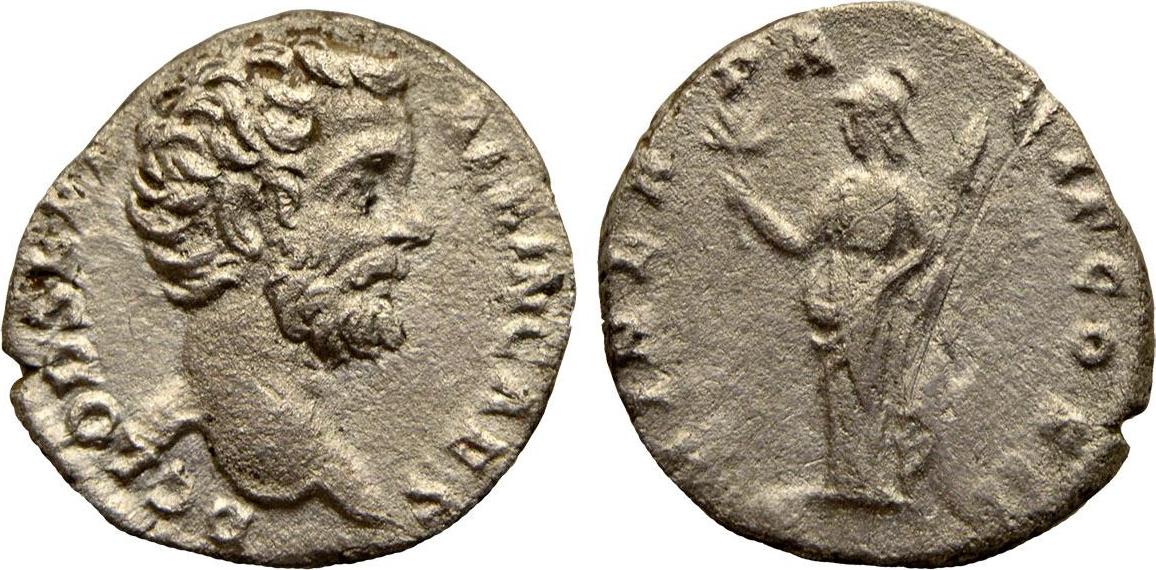 Roman Empire AR Denarius 193-195 Clodius Albinus as Caesar, Minerva ...