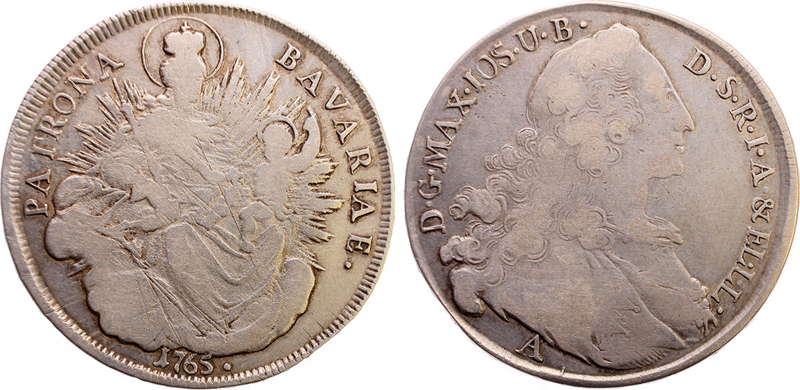 Germany taler 1765 Bavaria, Maximilian III. Joseph, A VF- | MA-Shops