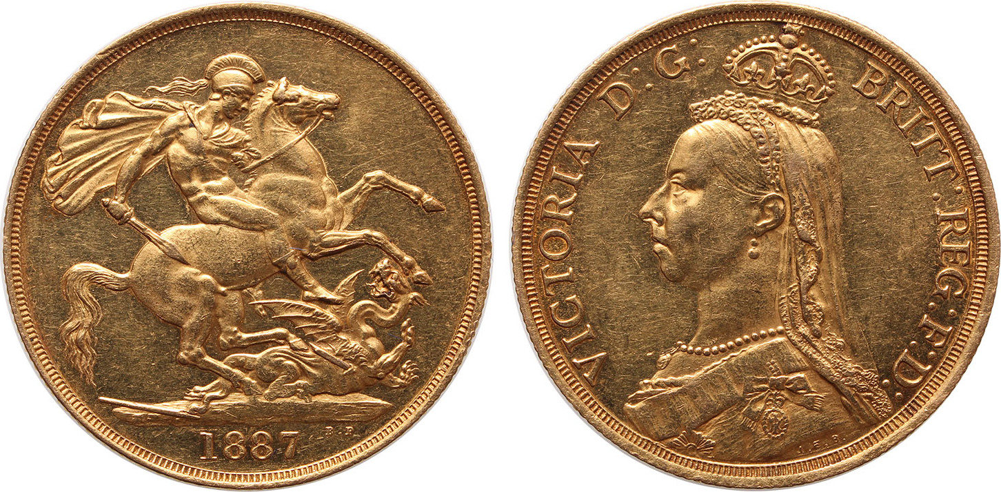 Great Britain 2 pounds 1887 Victoria | MA-Shops