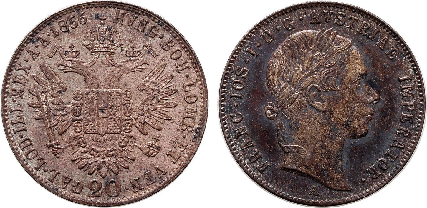 Austria 20 kreuzer 1856 Franz Joseph, A | MA-Shops