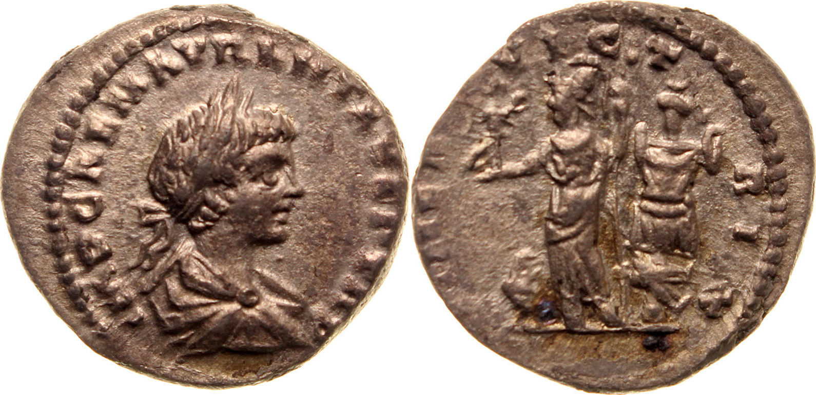 Roman Empire AR Denarius 198-217 Caracalla, MINERVA VICTRIX | MA-Shops
