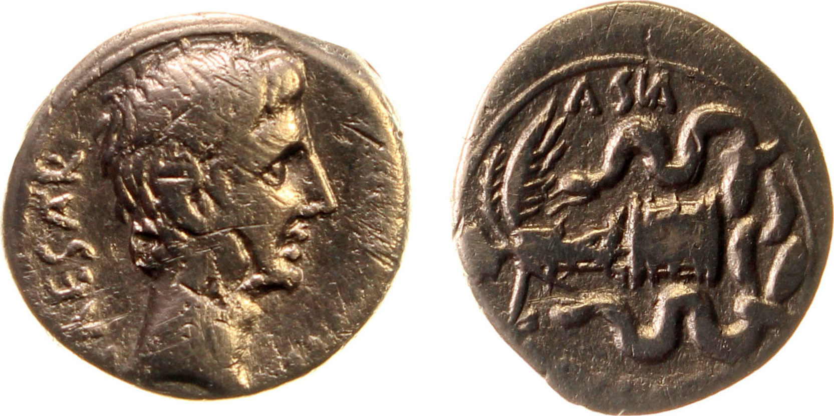 Roman Empire AR quinarius 27 BC - 14 AD Augustus, Uncertain Italian ...