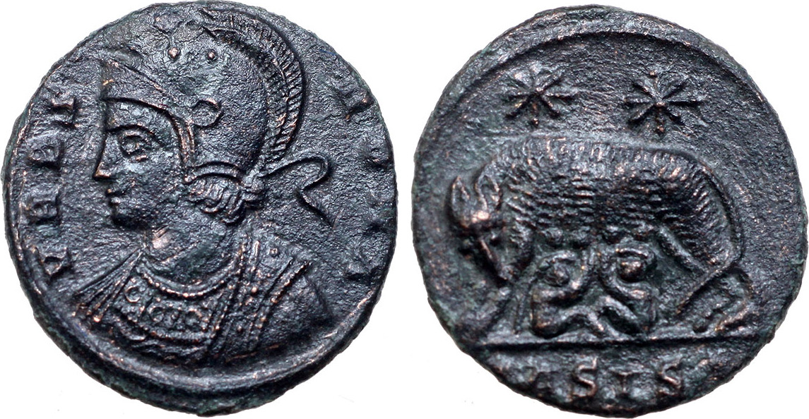 Roman Empire follis 330-354 Urbs Roma Commemorative Series XF | MA-Shops