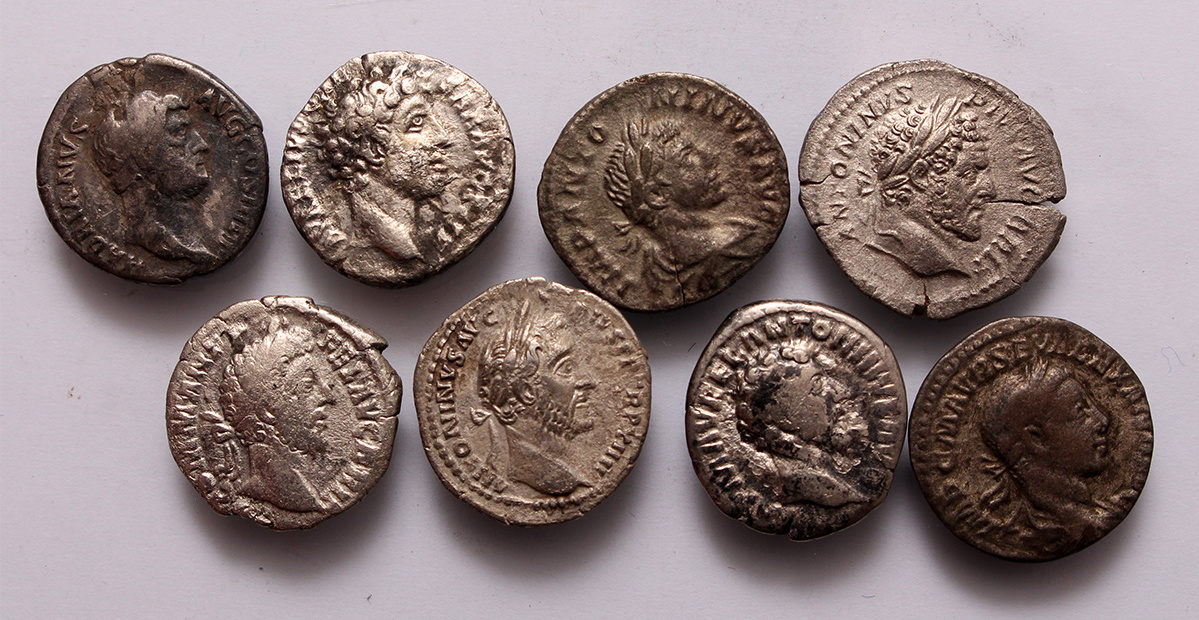 Roman Empire AR Denarius variate 8 pcs of different roman emperor ...
