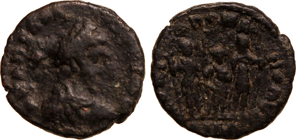 Roman Empire AE 4 383-408 Arcadius, Gloria Romanorum, Arcadius ...