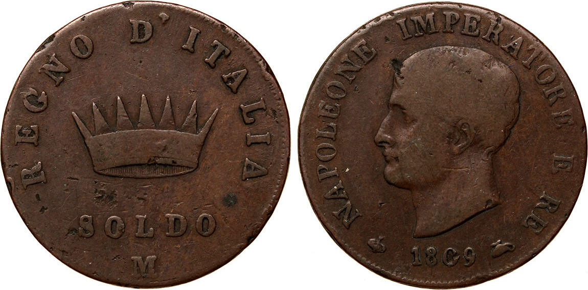 Italy Kingdom soldo 1809 M Napoleon I. | MA-Shops