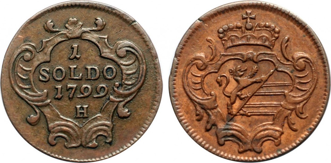 Italy soldo 1799 H Gorizia XF | MA-Shops