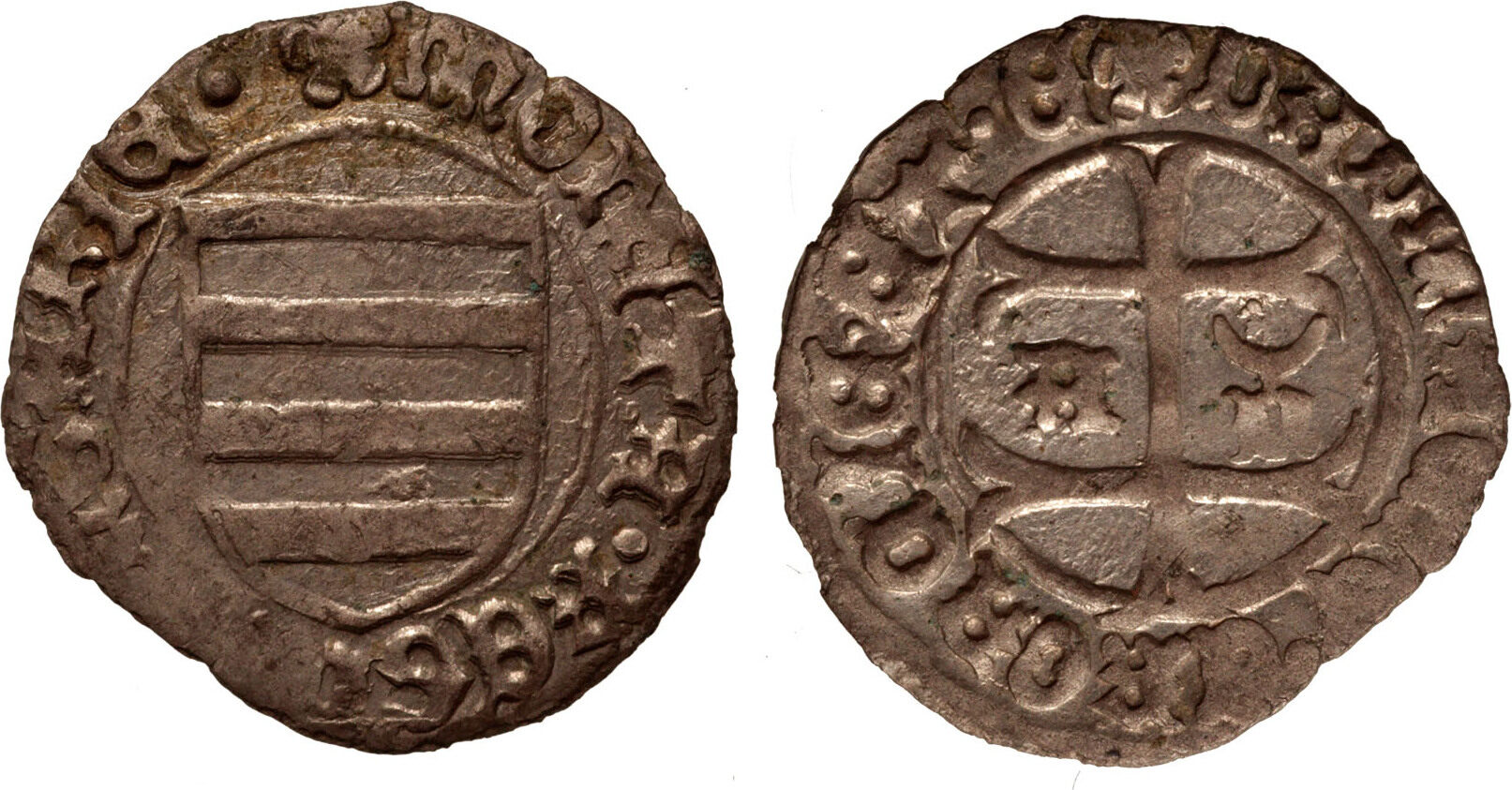 Hungary denar 1440-1444 Interregnum, A-n+crescent moon, R! | MA-Shops