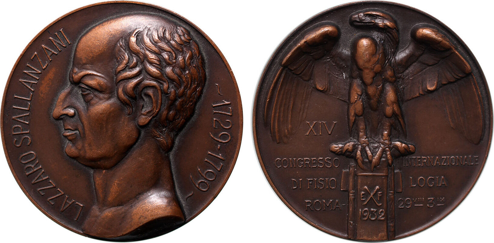 Italy bronzemedaille 1932 14th Int. Congress of Physiology at Rome ...