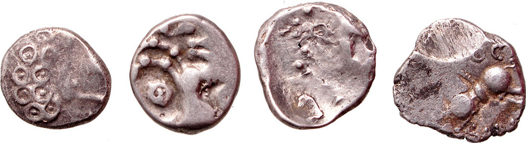Celtic quinarius c.80-50 BC 4 pcs lot of Gaul Sequani | MA-Shops