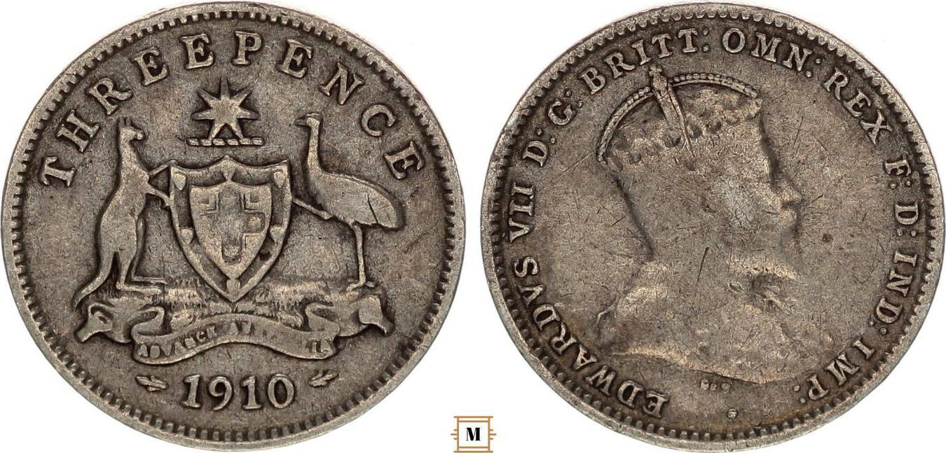 Australia 3 pence 1910 Edward VII. | MA-Shops
