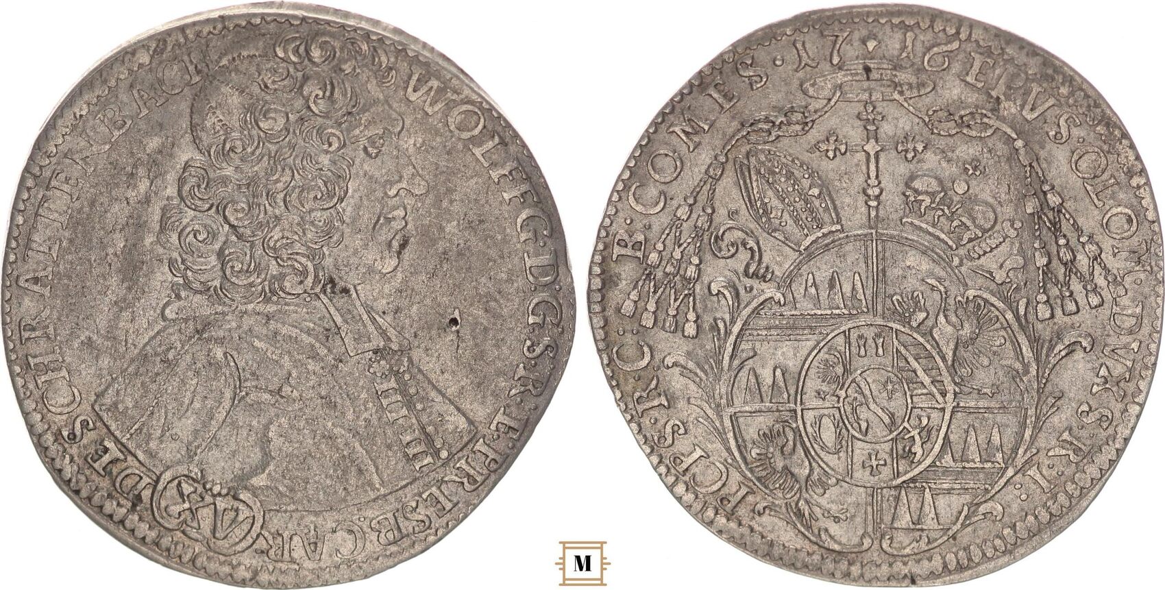 RDR 15 kreuzer 1716 Olmütz, Wolfgang von Schrattenbach, R! | MA-Shops