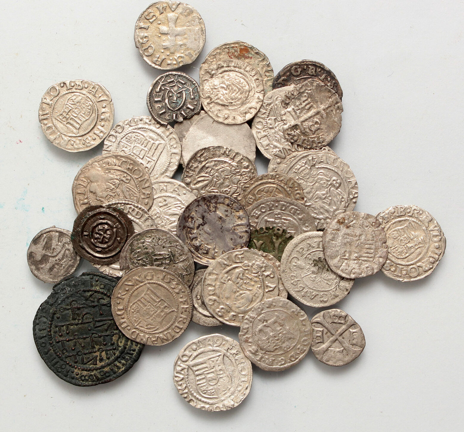 Hungary denar, parvus, copper coin 36 pcs of hungarian medieval coins ...