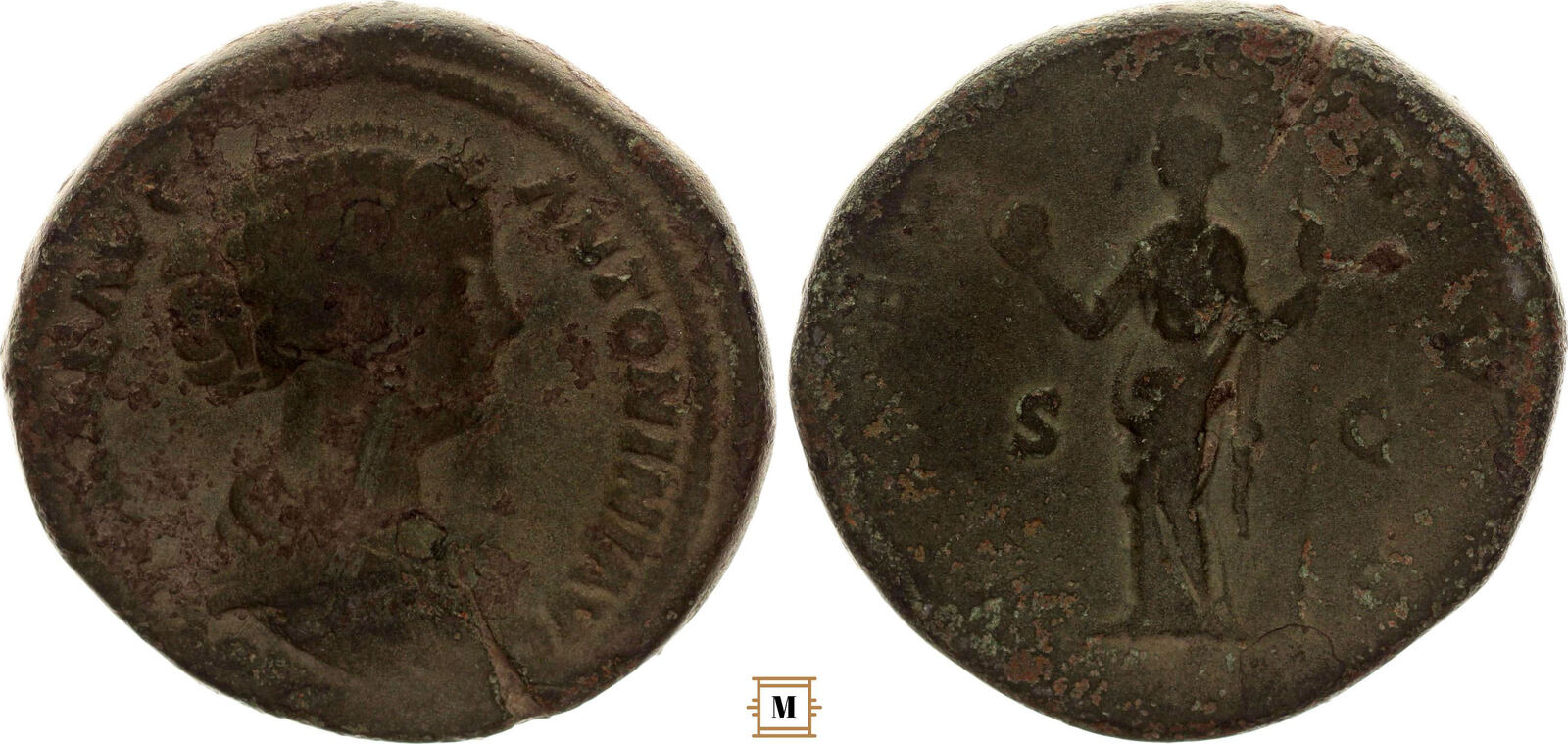 Roman Empire AE sestertius 164-183 Lucilla, Venus standing | MA-Shops