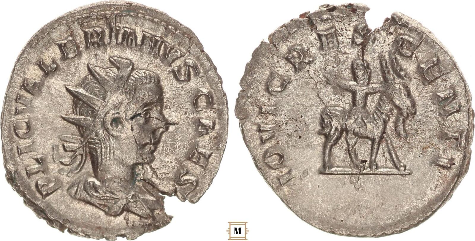 Roman Empire Antoninianus 256-258 Valerian II. as Caesar, IOVI ...