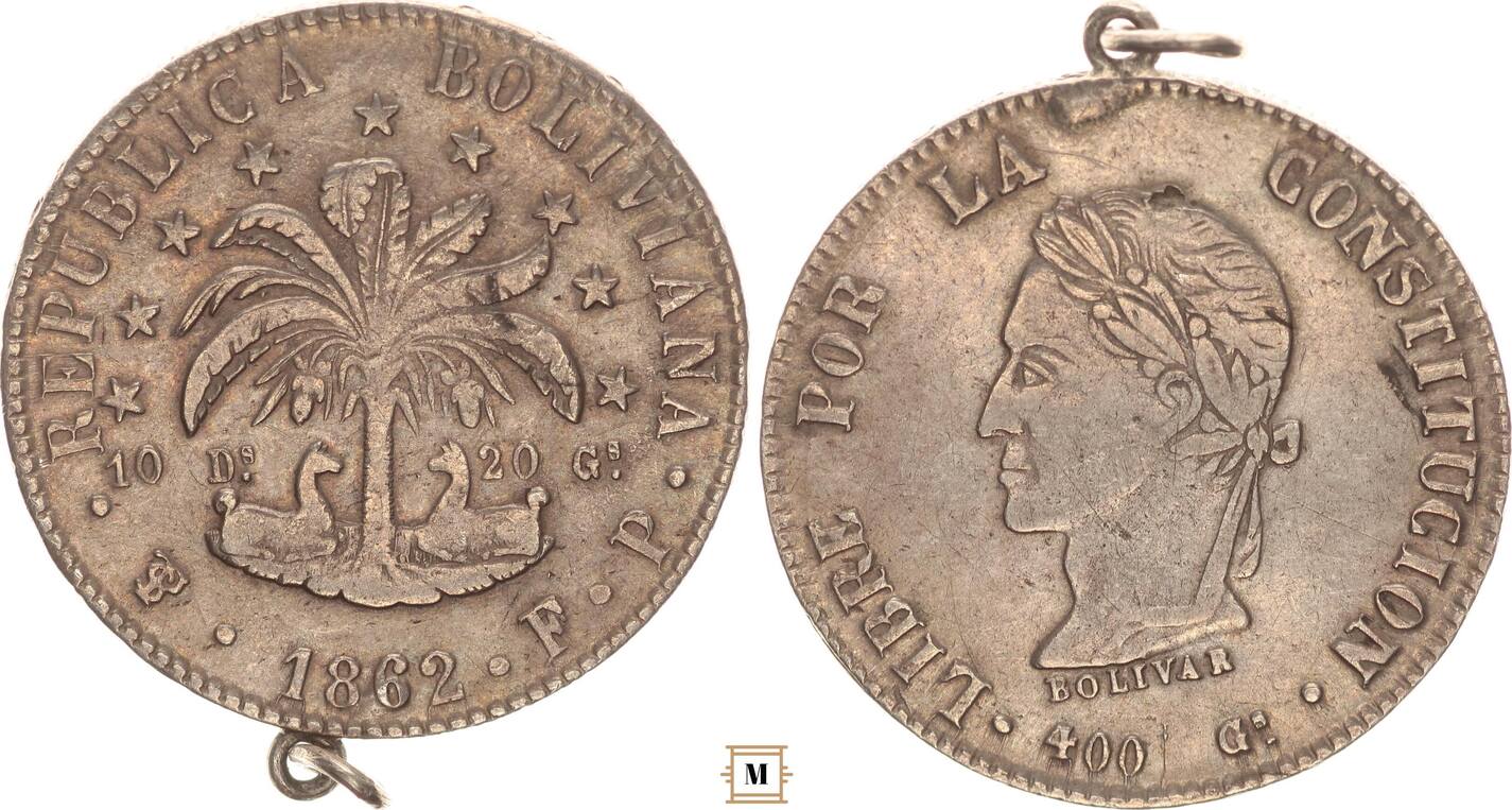 Bolivia 8 soles 1862 FP Potosi looped | MA-Shops