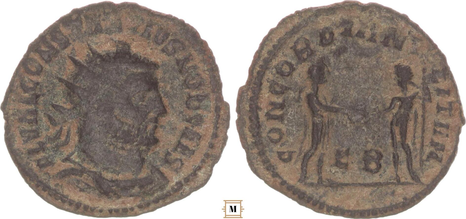 Roman Empire Antoninianus 293-305 Constantine I. Chlorus, CONCORDIA ...