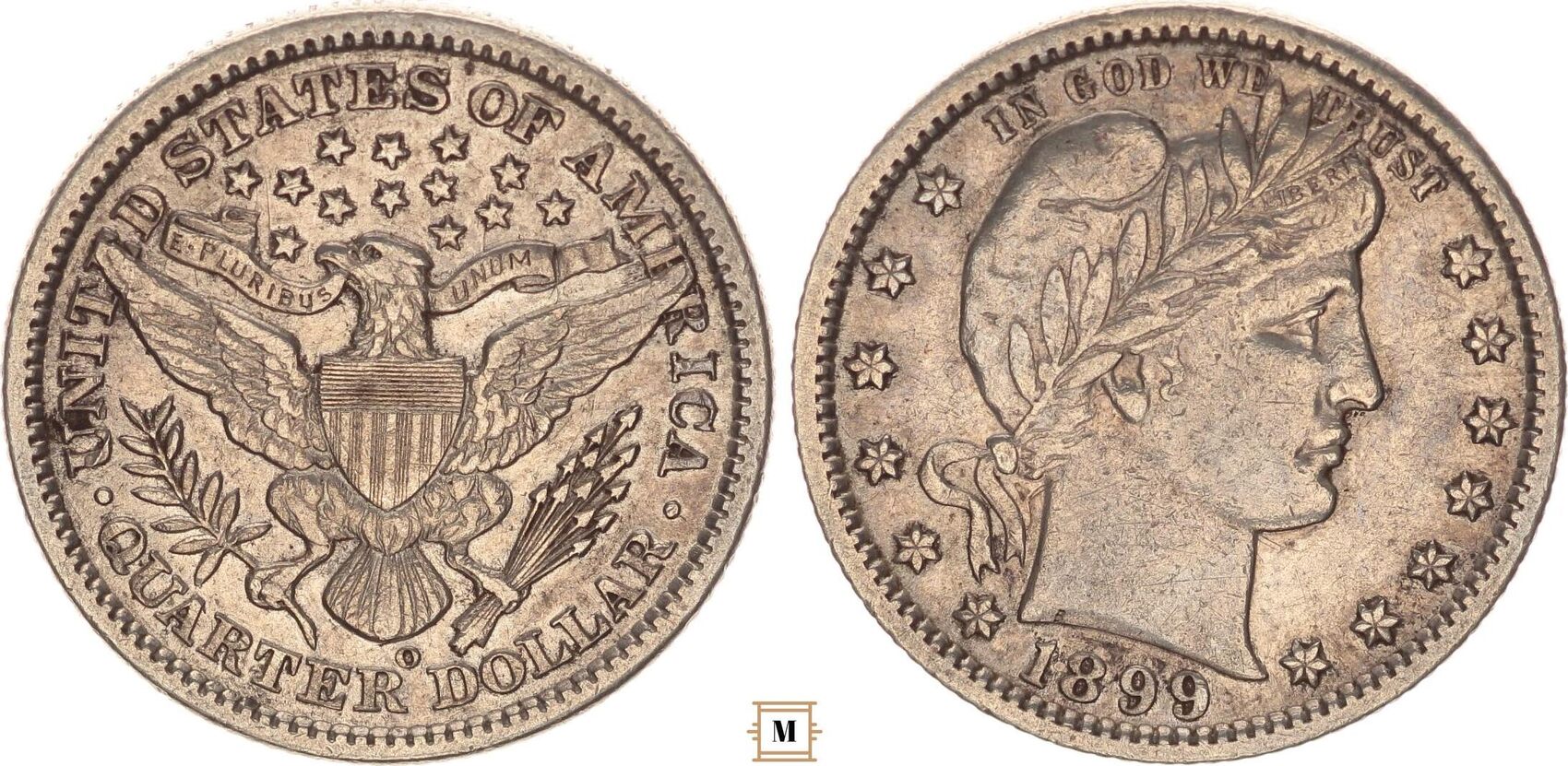 USA Barber quarter 1899 O New Orleans VF+ | MA-Shops