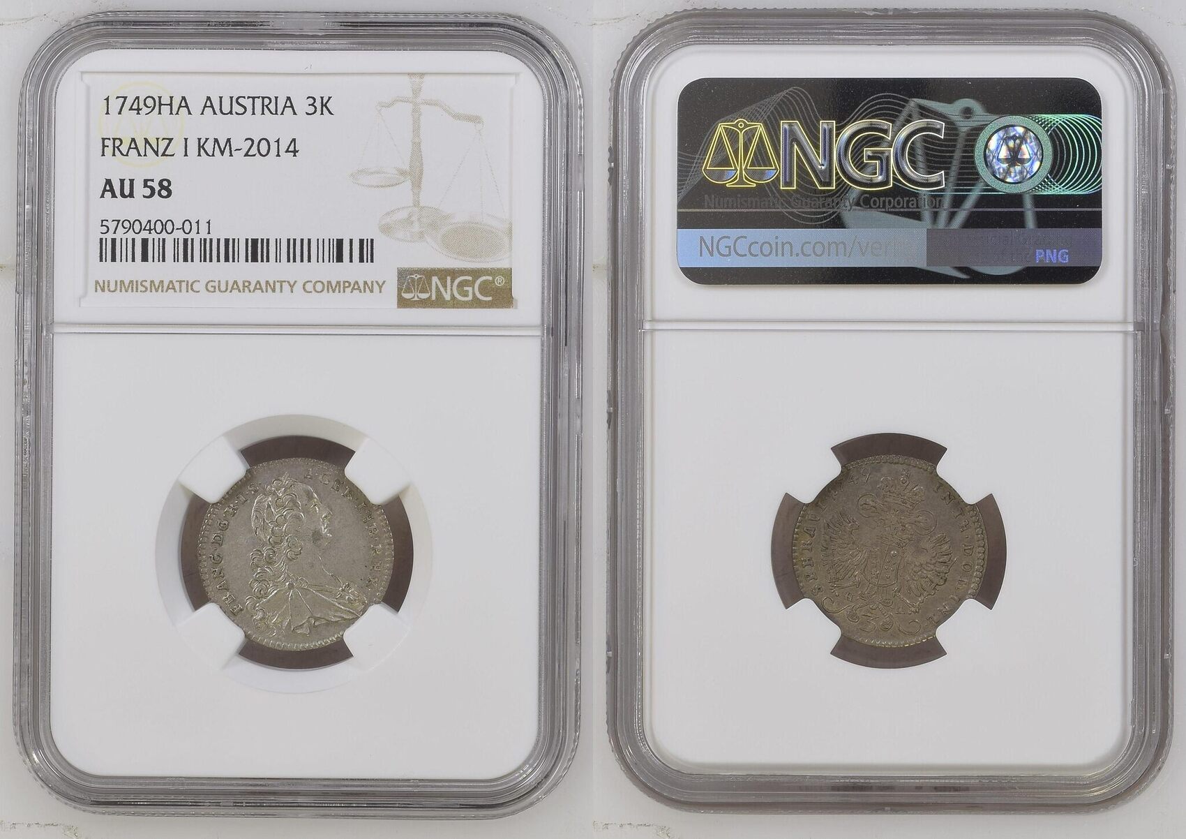 AUSTRIA 3K 1749HA NGC AU 58 | MA-Shops