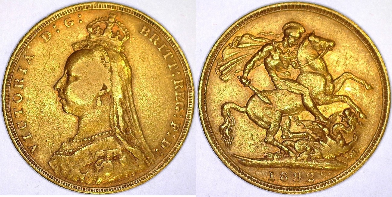 Great Britain 1 Sovereign 1892 Victoria s | MA-Shops